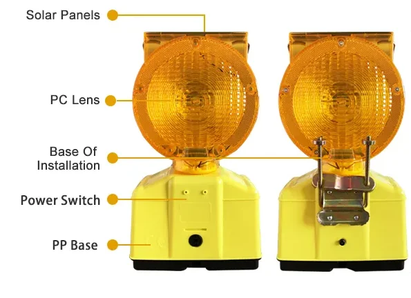 Portable Led Barricade Warning Light High Brightness Solar Safety Led ...