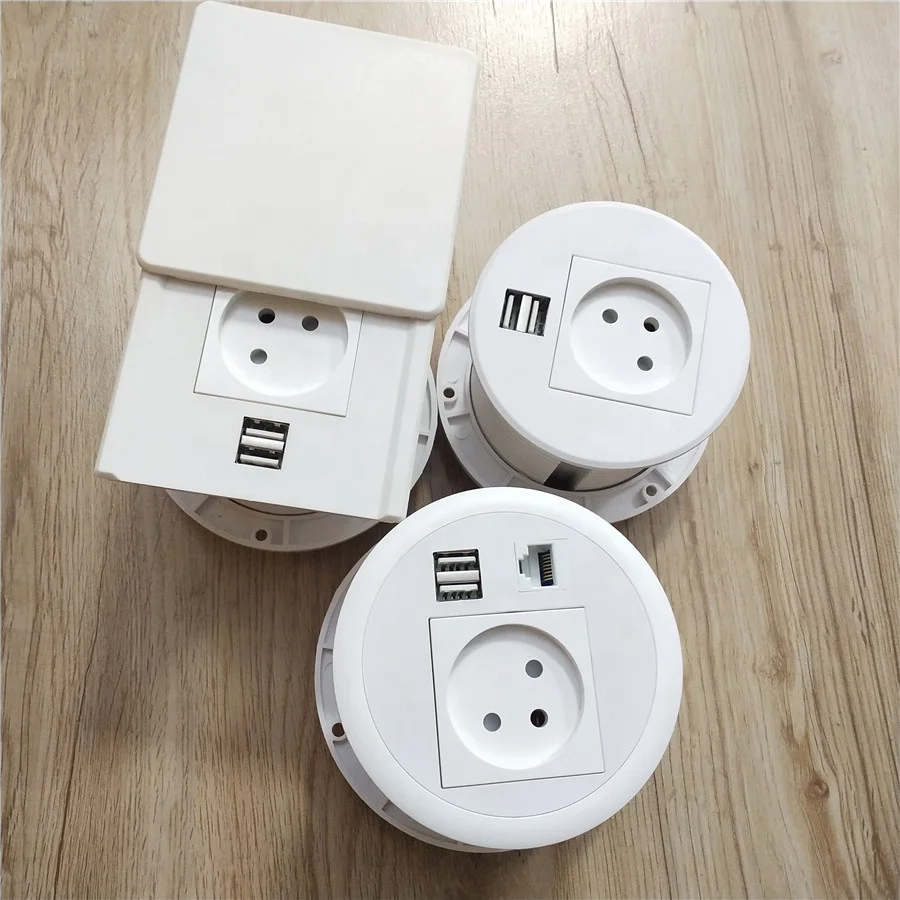 80 90mm Round Grommet Power Socket With 1 Ac Israel Plug Power Outlet 2 ...