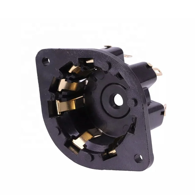 Tus-au8 8-pin Tube Socket Valve Base For Industrial Use, Oem