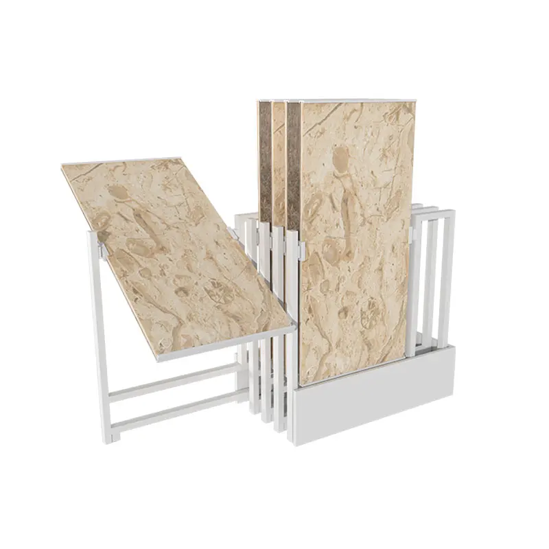 Factory Metal Rotate Showroom Granite Stone Quartz Rack Sample ...