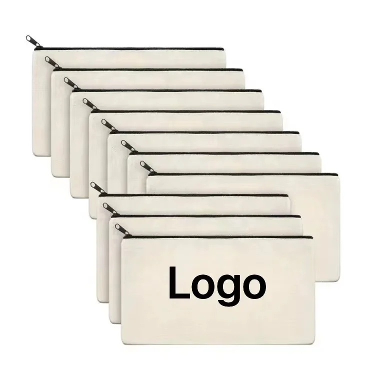 Alibaba.com: Blank cotton canvas pencil cases with zipper, customizable ...