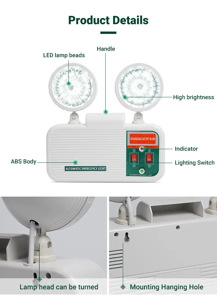 Indoor Adjustable Rechargeable Wall Mounted Smd Twin Spot Dual Double ...