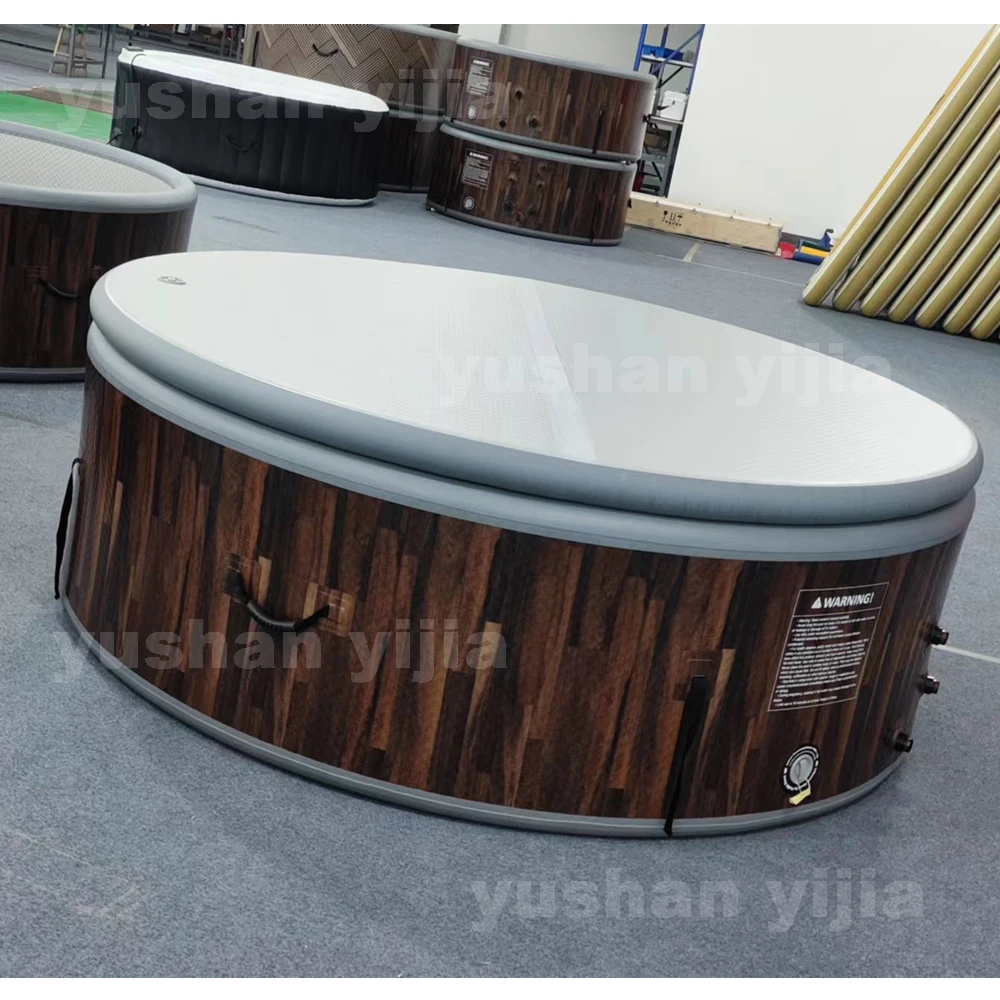 Portable Barrel Electric Hot Tub Spa Pool Hot Tub Inflatable Overflow ...