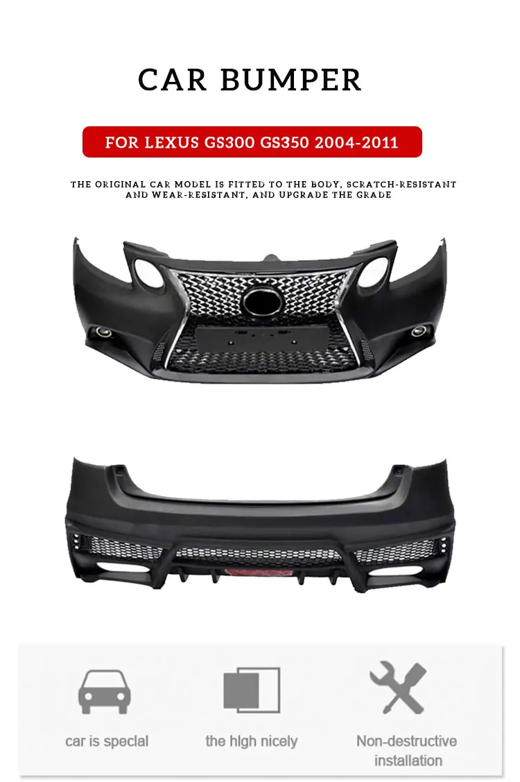 Car Bumpers for Lexus GS300 GS350 - 2004-2011 Body Kit