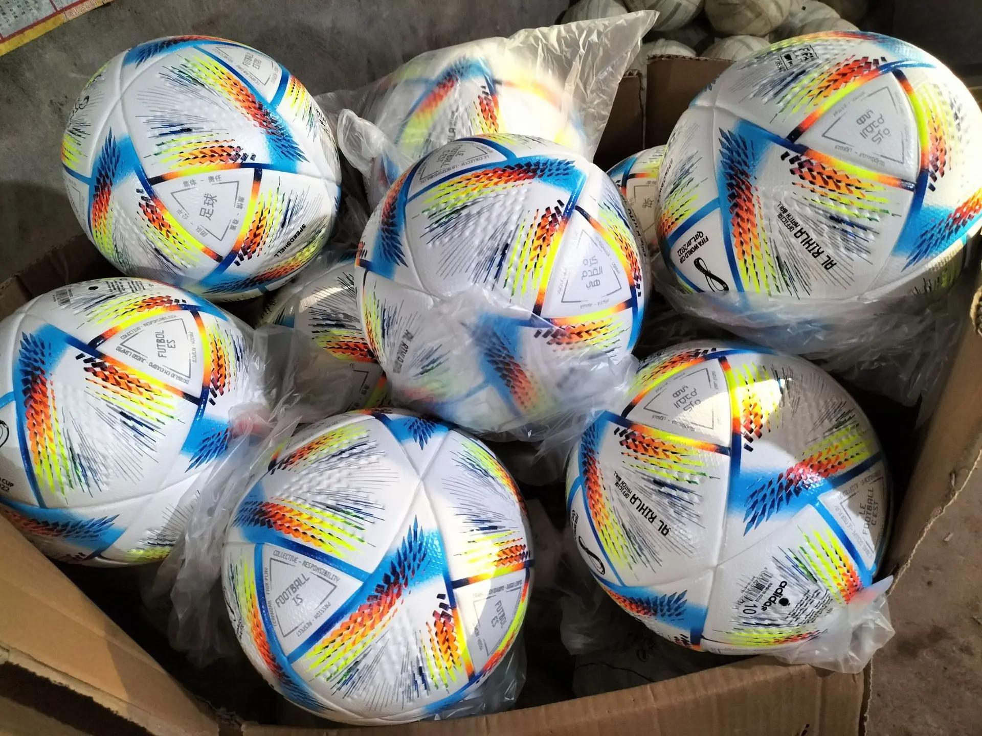 Hot Sales Stock Football Official Size 5 PU American Ball Soccer Custom ...