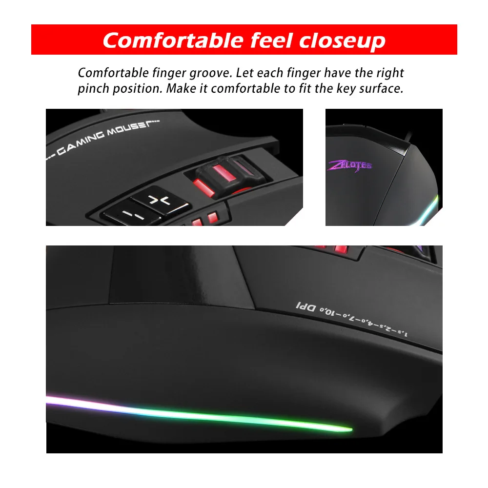 Zelotes Mouse Gaming Computer Mouse 2.4ghz Wireless Mouse For Laptop ...