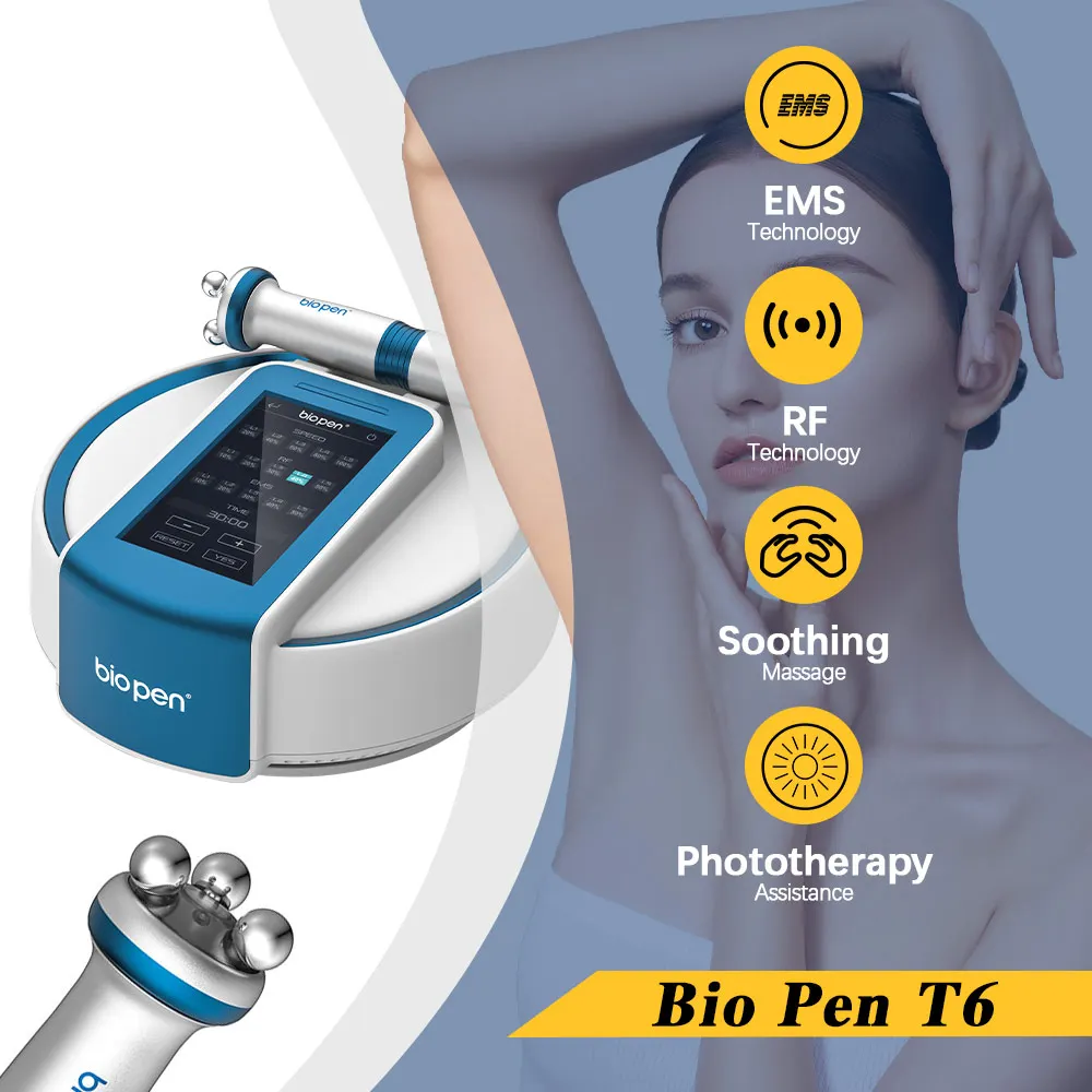 Home&salon Use Beauty Machine Bio Pen T6 Easy Operation 360 Rotation ...