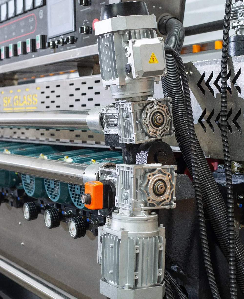 7 Motors Glass Beveling Machine Horizontal Cheap Machinery Processing ...