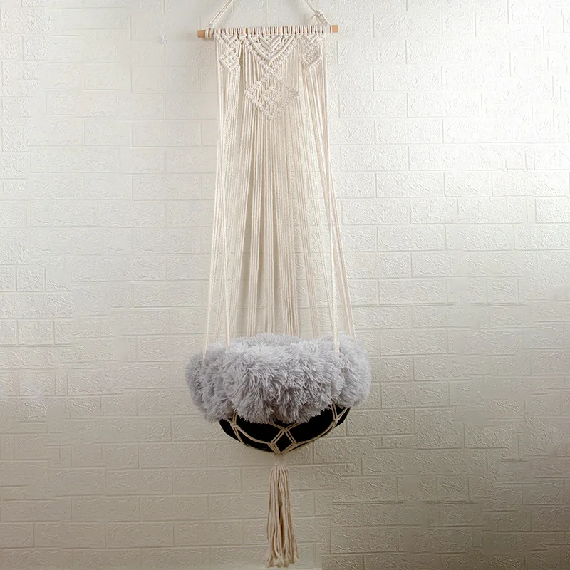 wall hanging diy macrame cat hammock pattern Feline Macrame Pattern For ...