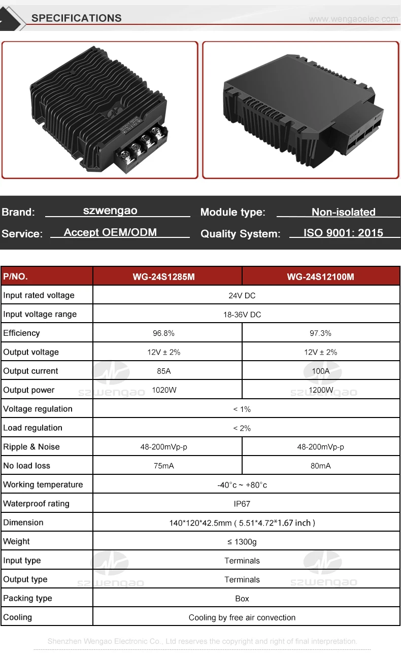 Buck Dc Transformer 24v 36v 48v 60v 72v To 12v 3a 5a 10a 20a 30a 40a ...