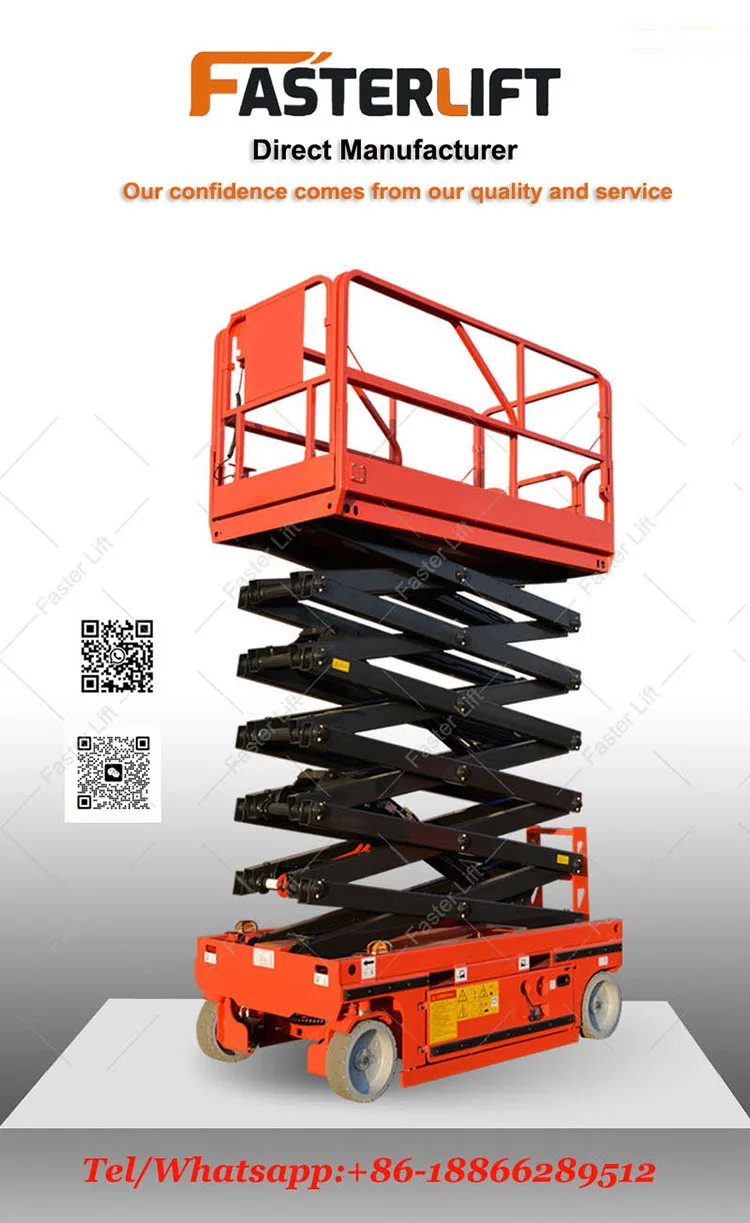 Faster Lift 6-16m Genie JLG Man Aerial Platform Electric Hydraulic ...