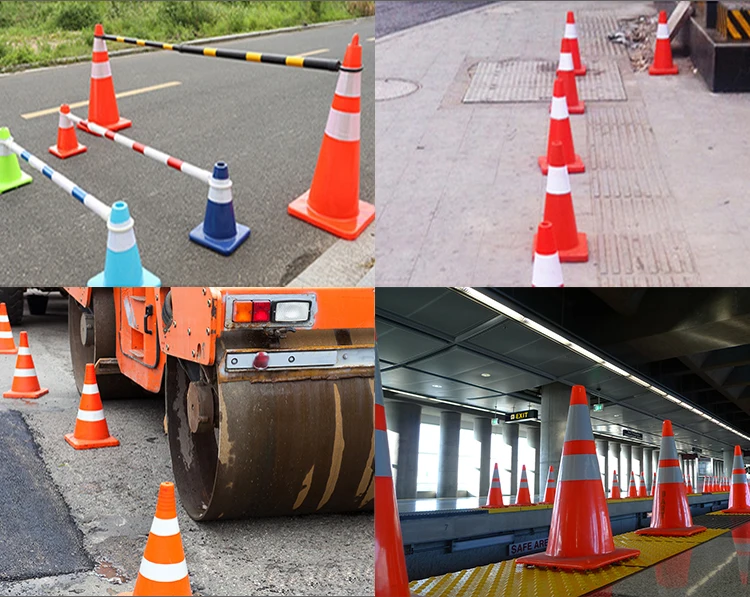 Wholesale Pvc Traffic Safety Reflective Cone 70 Cm Flexible Cone Ice ...