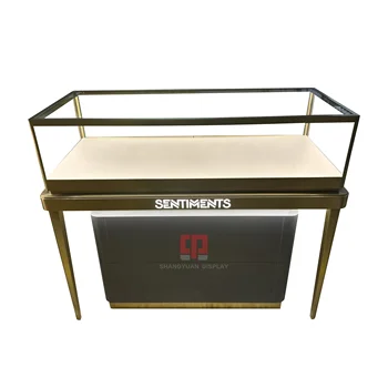 Modern Jewelry Display Cabinet Luxury Metal Luminous Font Signage ...