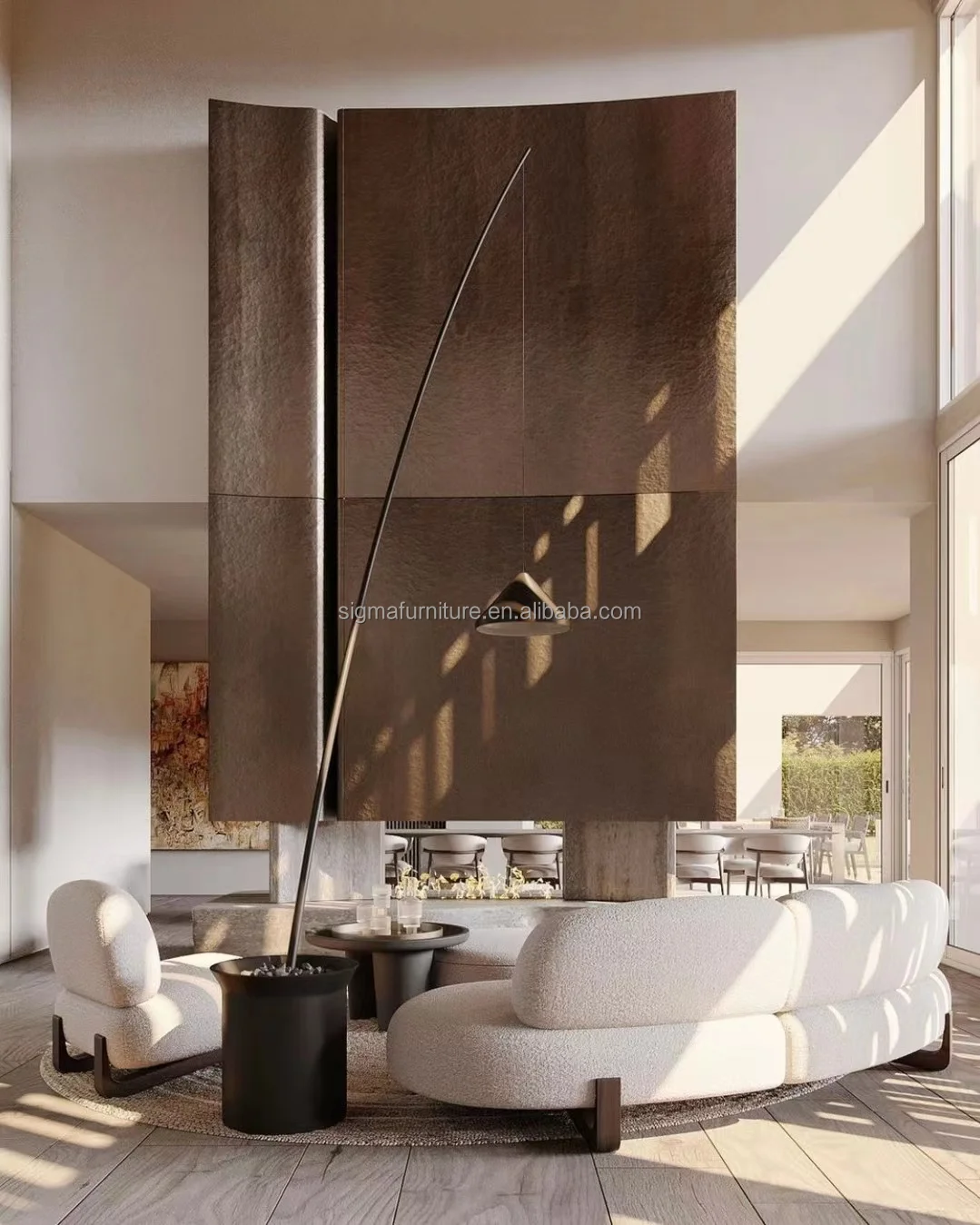 Indoor Furniture House Modern Modular Curved Couch Set Living Room ...