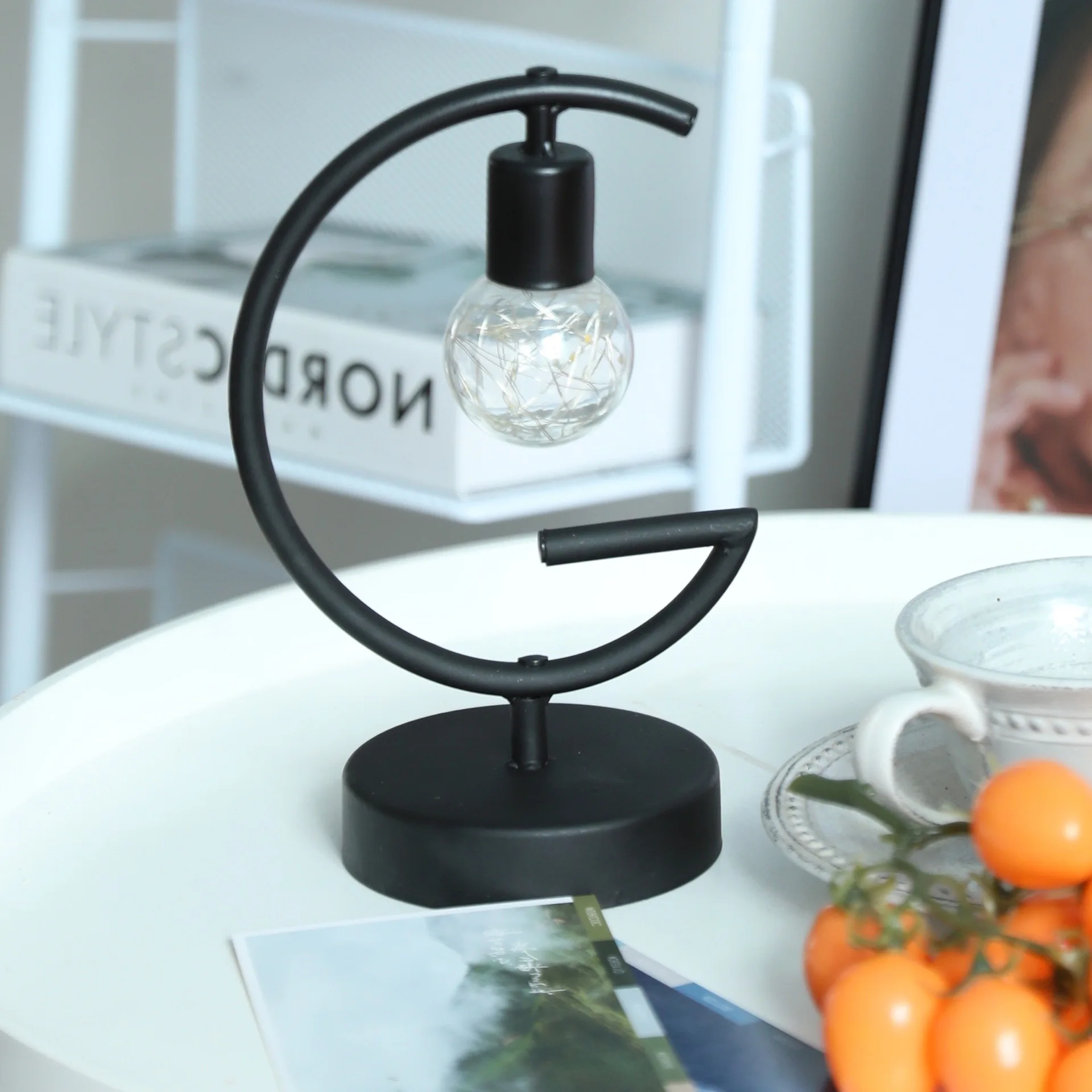 Modern G-Shape Design LED Table Lamp Customized Home Bedside Decorative ...