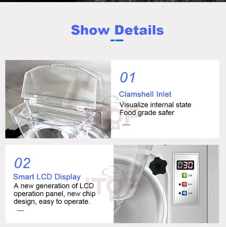 Industrial 220v Desktop Small Italian Ice Cream Tasty Italian Gelato ...