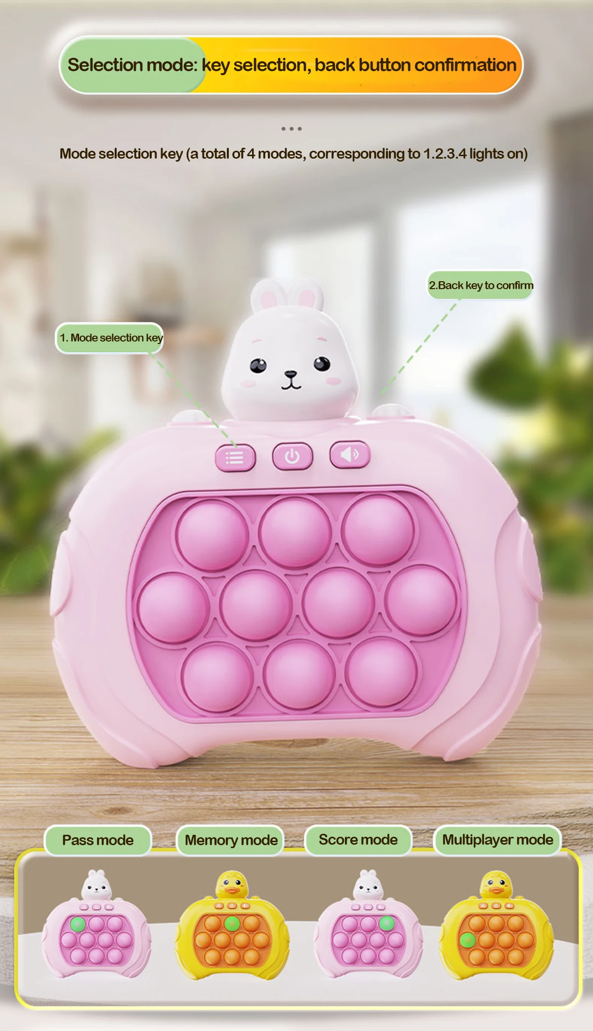 Cartoon Shape New Upgrade Children Handheld Puzzle Memory Light up ...