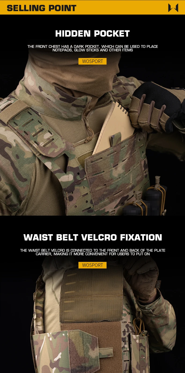 Wosport Cordura Lightweight Sf Plate Carrier Quick Release Outdoor Vest ...