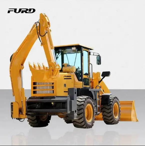 Industrial Construction Excavator And Payloader Machine Small Backhoe ...