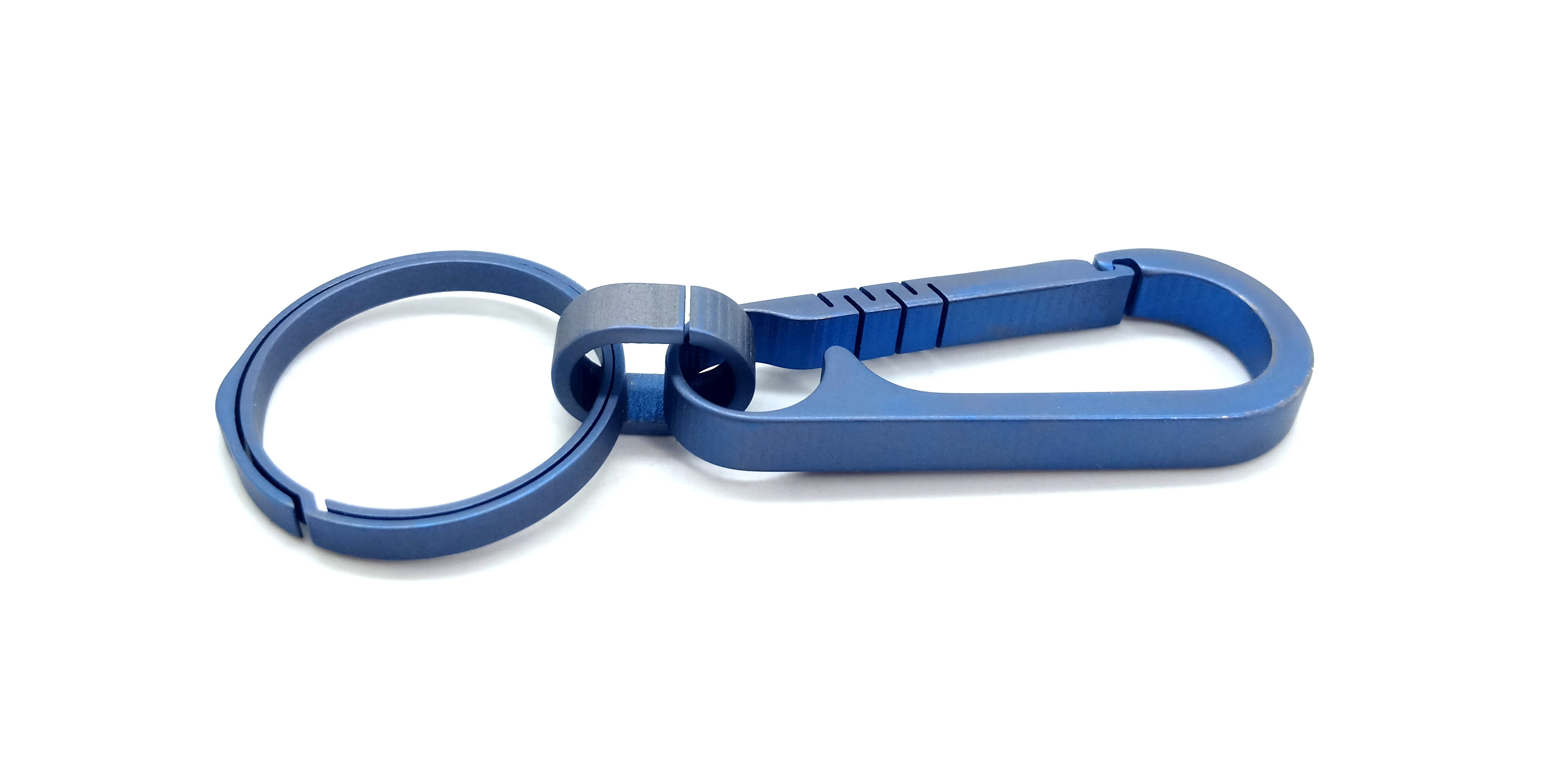 Customized Color & Surface Titanium Side Pushing Key Rings Keychain ...