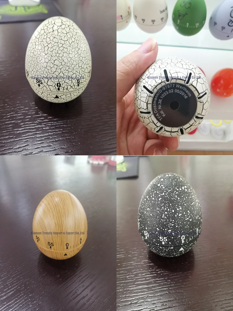 Custom Logo Mechanical Stainless Steel Wooden Kitchen Egg Timer With ...