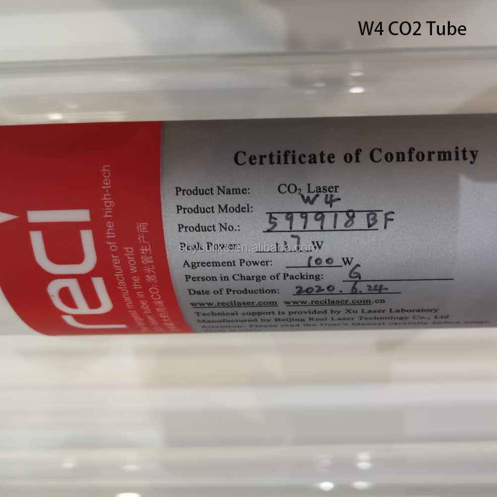 Reci Tube W1 CO2 Laser Tube 80W for Laser Cutting Machines