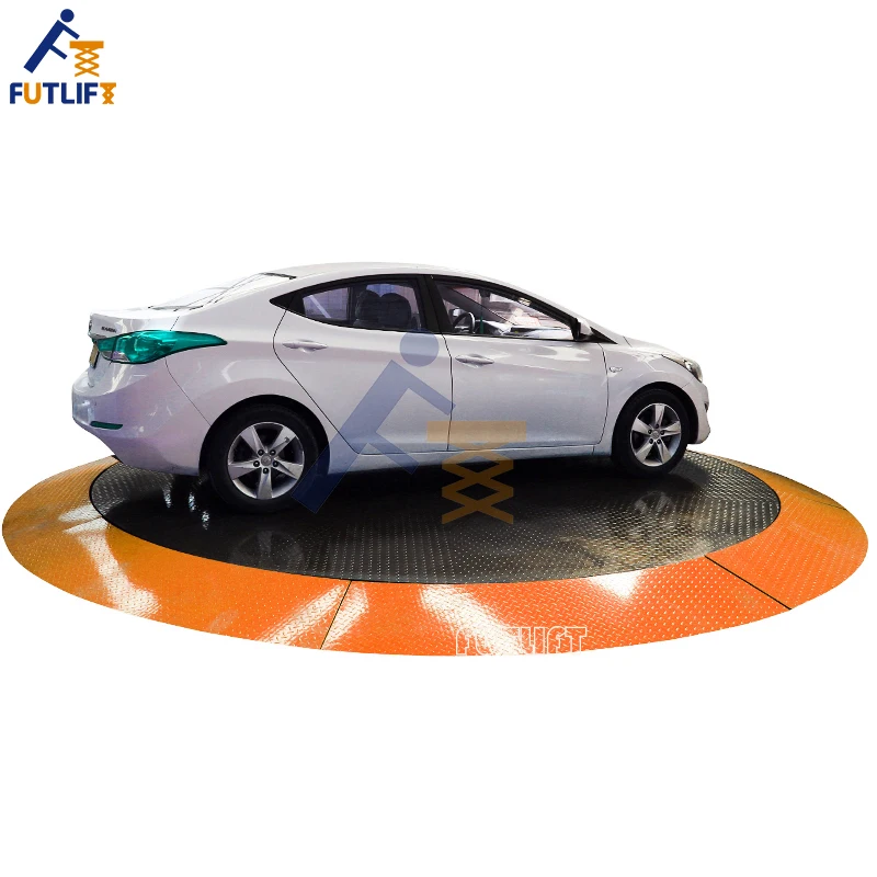 Electric Driveway Car Lift Table - 3000kg Rotating Platform