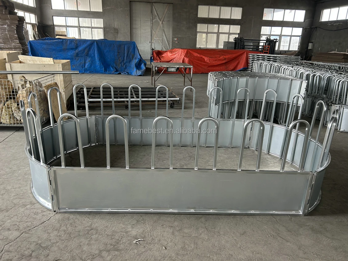 FAMEBEST New Galvanized Steel Round/Square Tubing Big Bale Ring Feeders ...