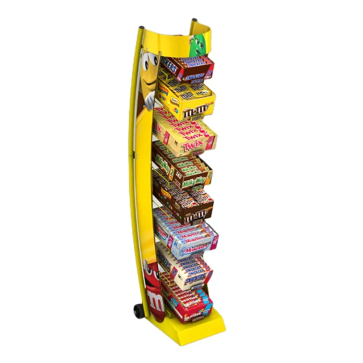Customized Wire Metal Display Stand Candy Display Rack Banana Shape Candy Rack Display For Candy 