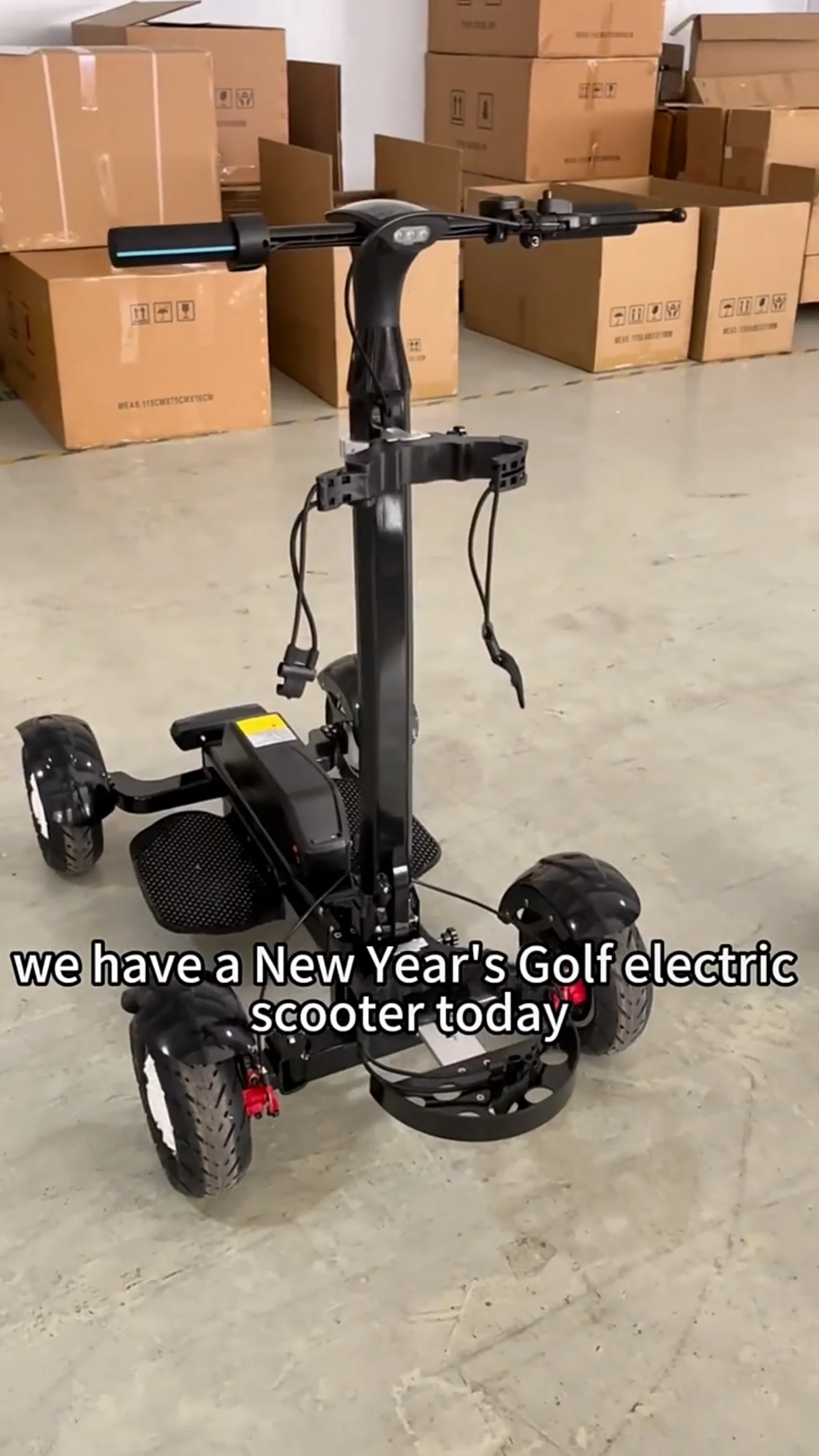 Folding 4 Wheel Electric Golf Bag Holder Cart Scooter Cart Electric ...