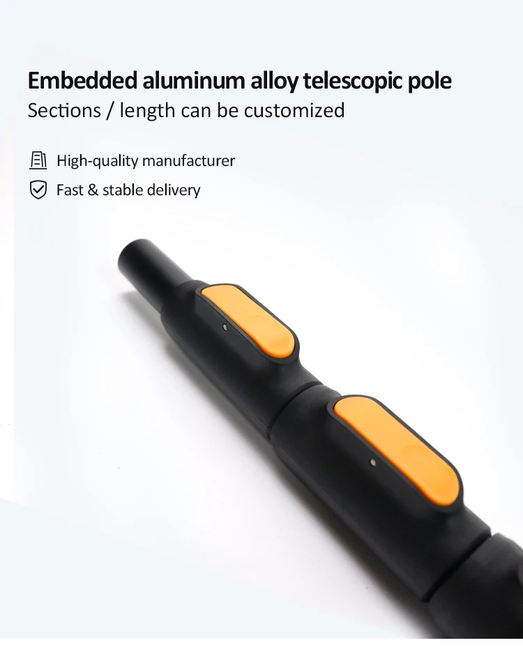 Sunnysmiler 2 Sections Telescopic Pole Spring Button Small Aluminum ...