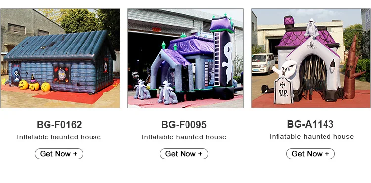 Haunted House Inflatable Maze with LED Lights - Halloween Fun