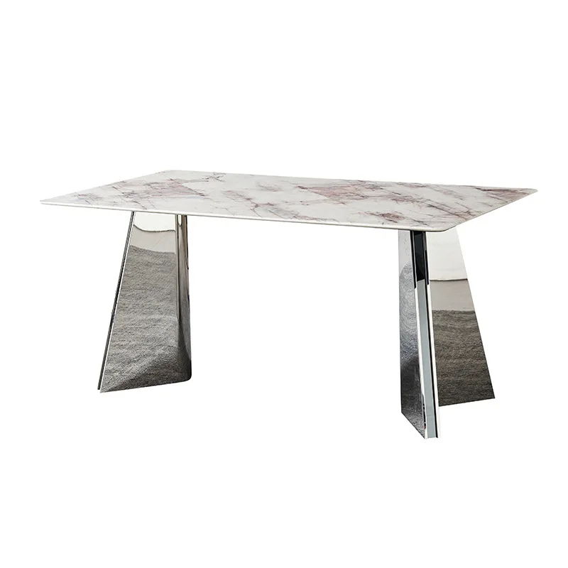 Modern White Marble Top Dining Room Home Furniture Table With Base ...