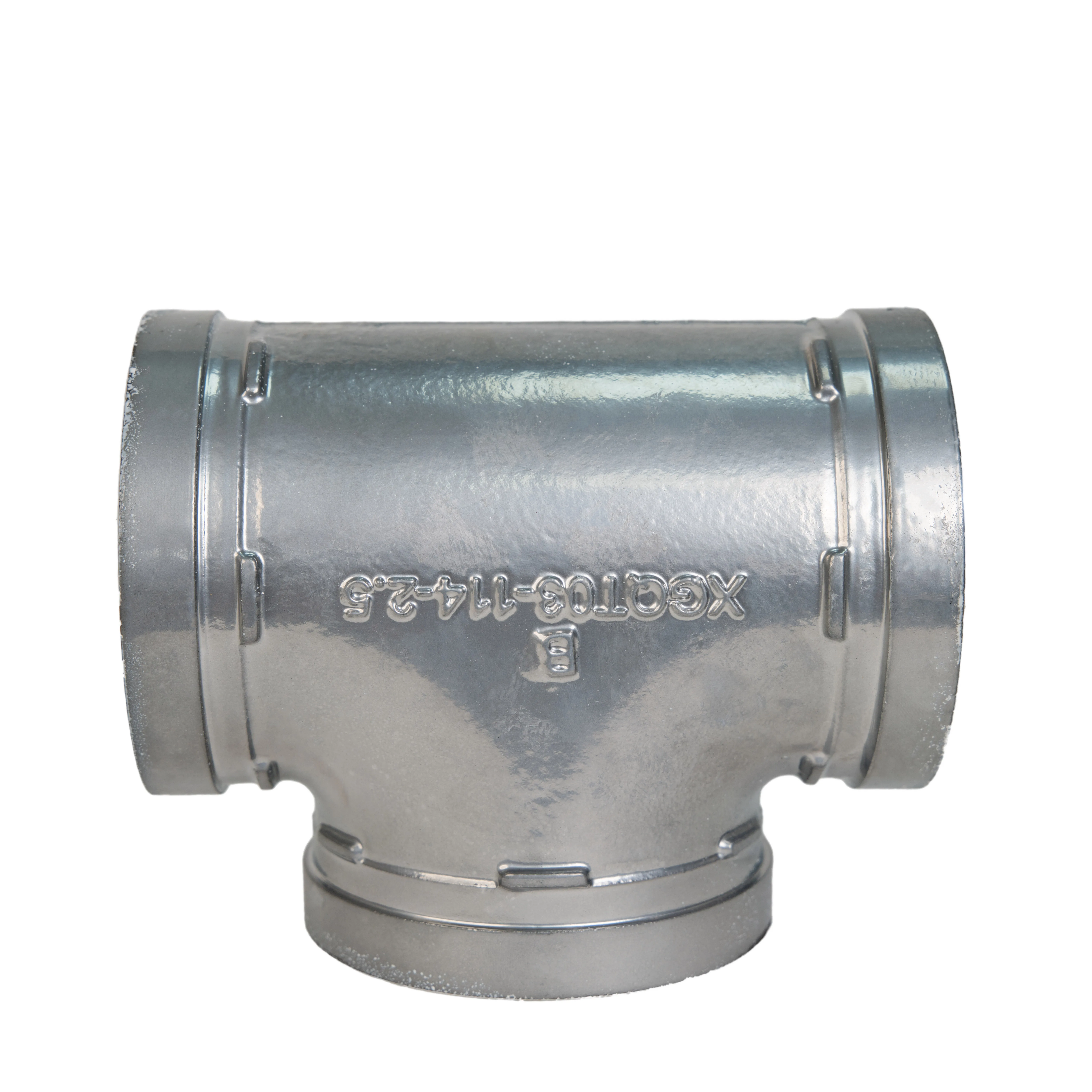 Forged Cast Iron Three-Way Reduction Cross Three-Way Pipe Fitting With ...