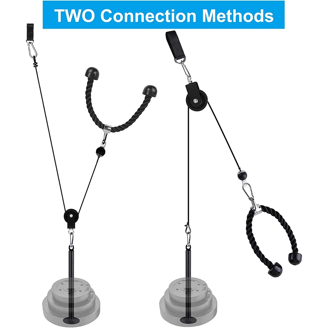 Home Gym Cable Pulley System for Back and Arms Training - Steel ABS Lat ...