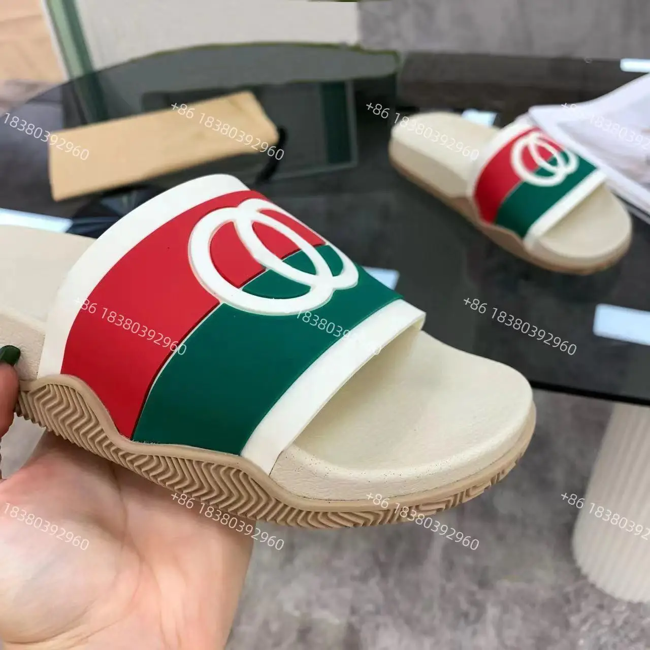 PVC Wedge Men Slides - Durable & Fashionable Indoor Slippers