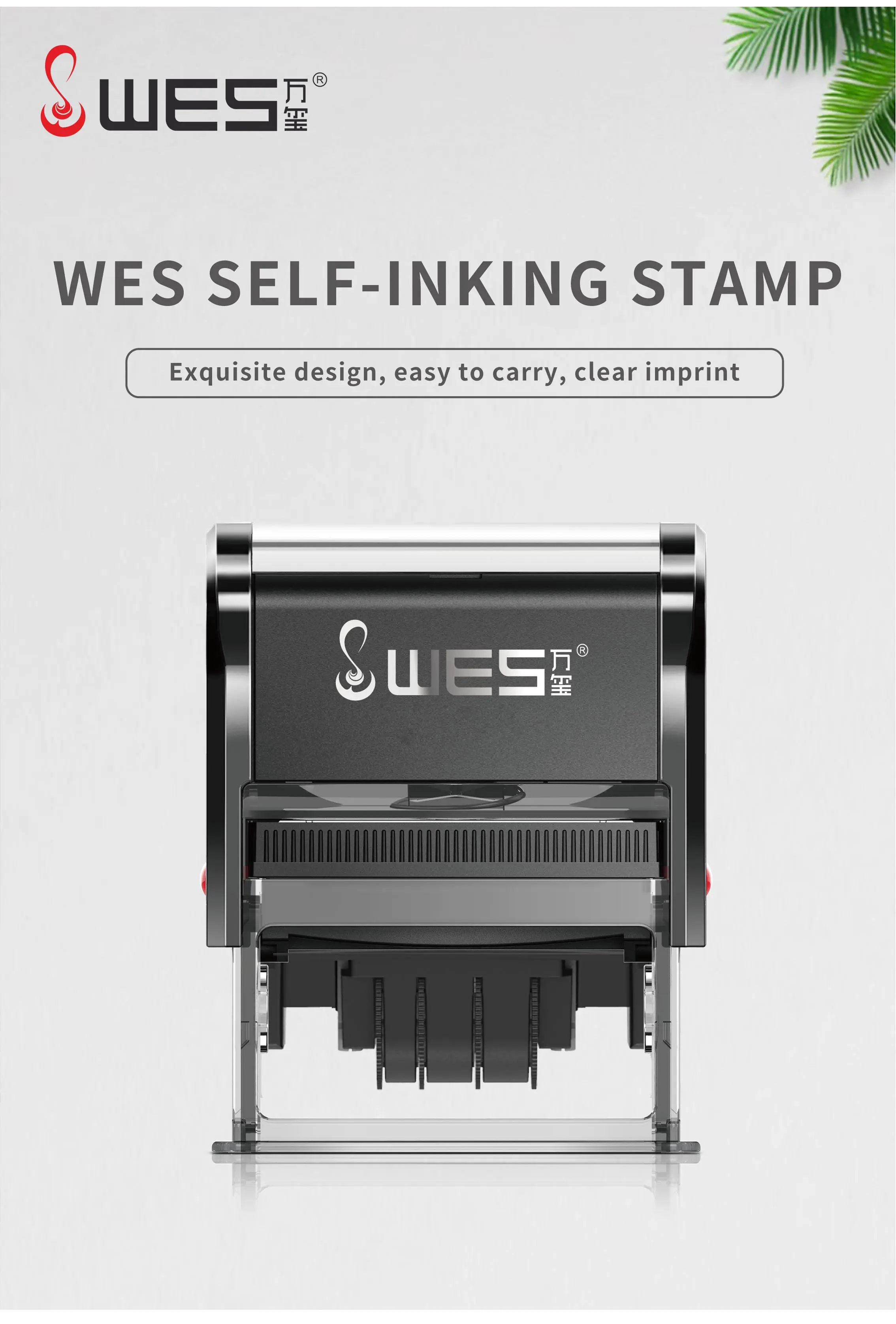 WES SELLOS Self-Inking Date Stamp - 2 Color Pad DT-2441