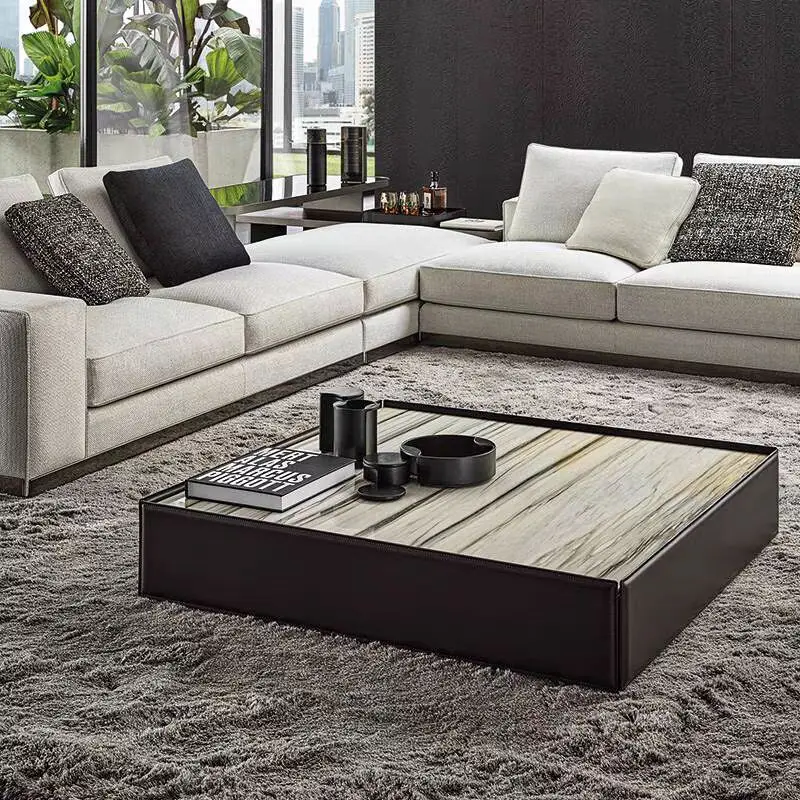 Italian Minimalist Coffee Table - Luxury Living Room Style