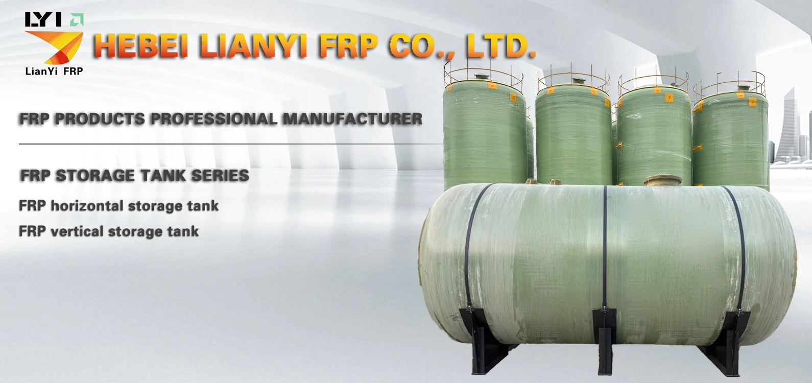 Hot Resistance FRP GRP Fiberglass Horizontal Storage Tank Smooth Finish ...