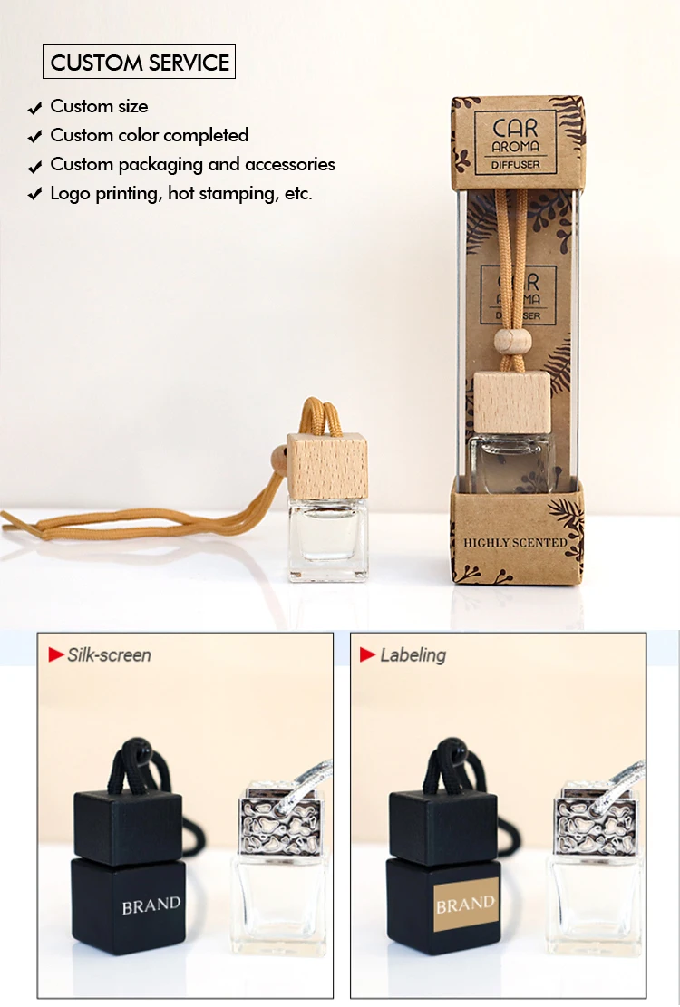 Hot Sale 8ml square Essential Oil Diffuser Car Perfume Bottle ...