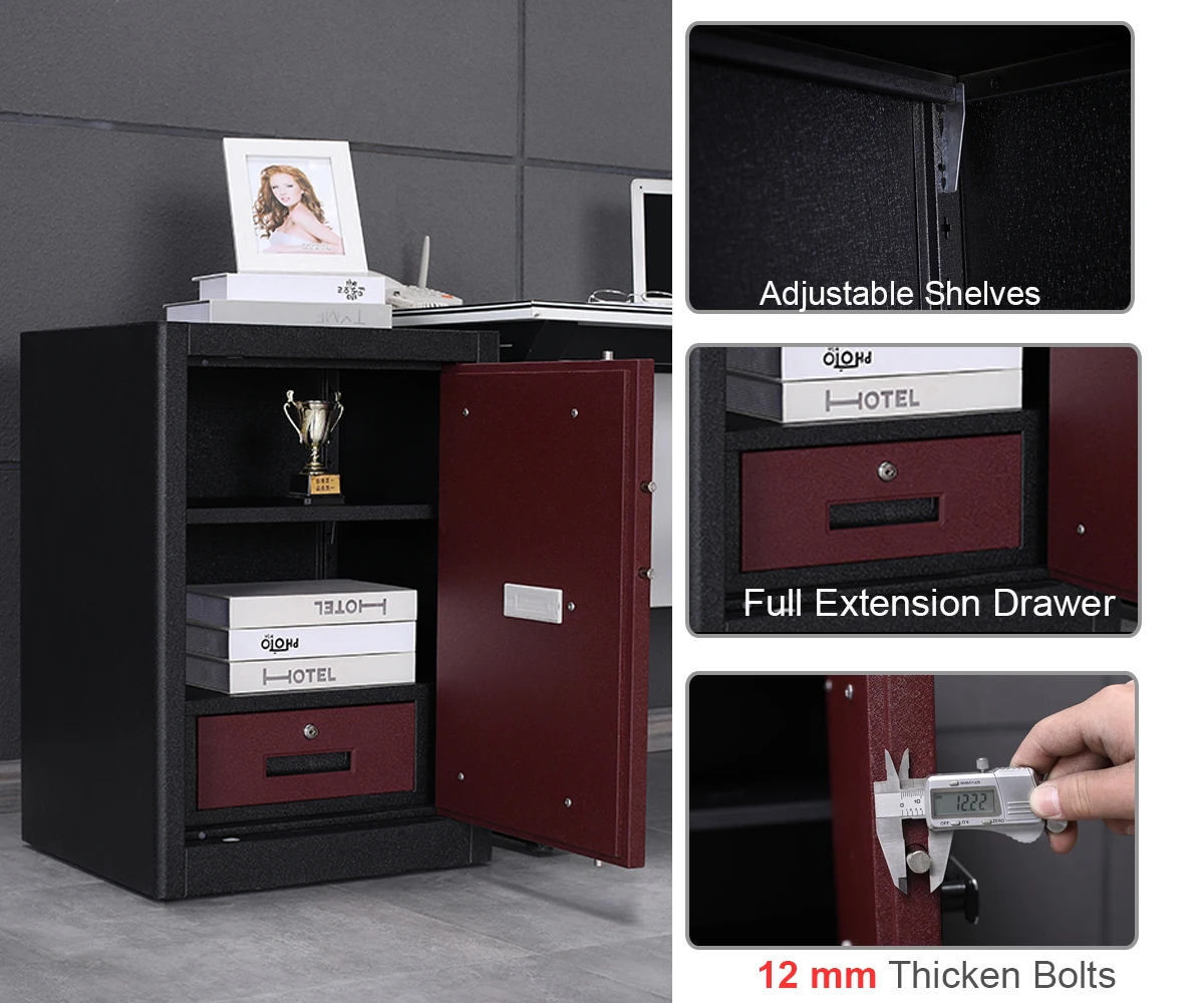 Modern steel filing cabinet with digital lock for storing confidential ...