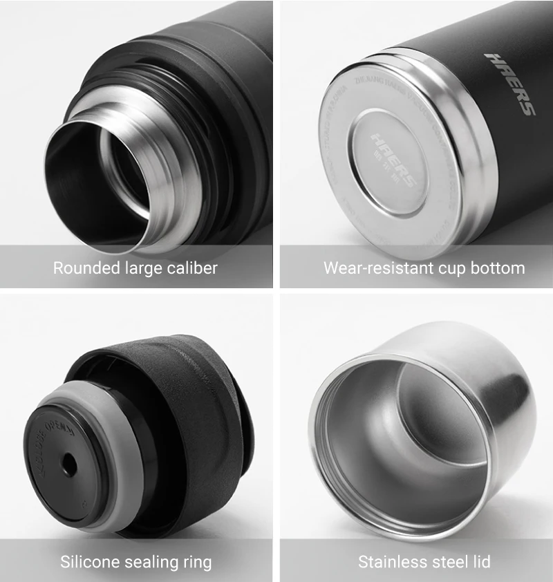 HAERS Eco-Friendly Thermo Water Bottle - 1000ml Vacuum Flask