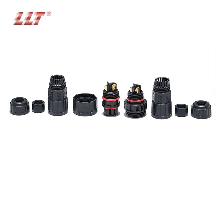 LLT OEM/ODM 600V 20A M19 Threaded 3 Core Assembled Waterproof Connector ...