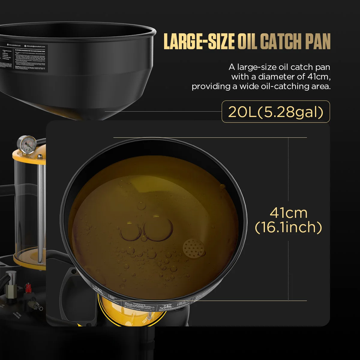 AUTOOL OD720 - Efficient Oil Drain Machine for 70L Tanks