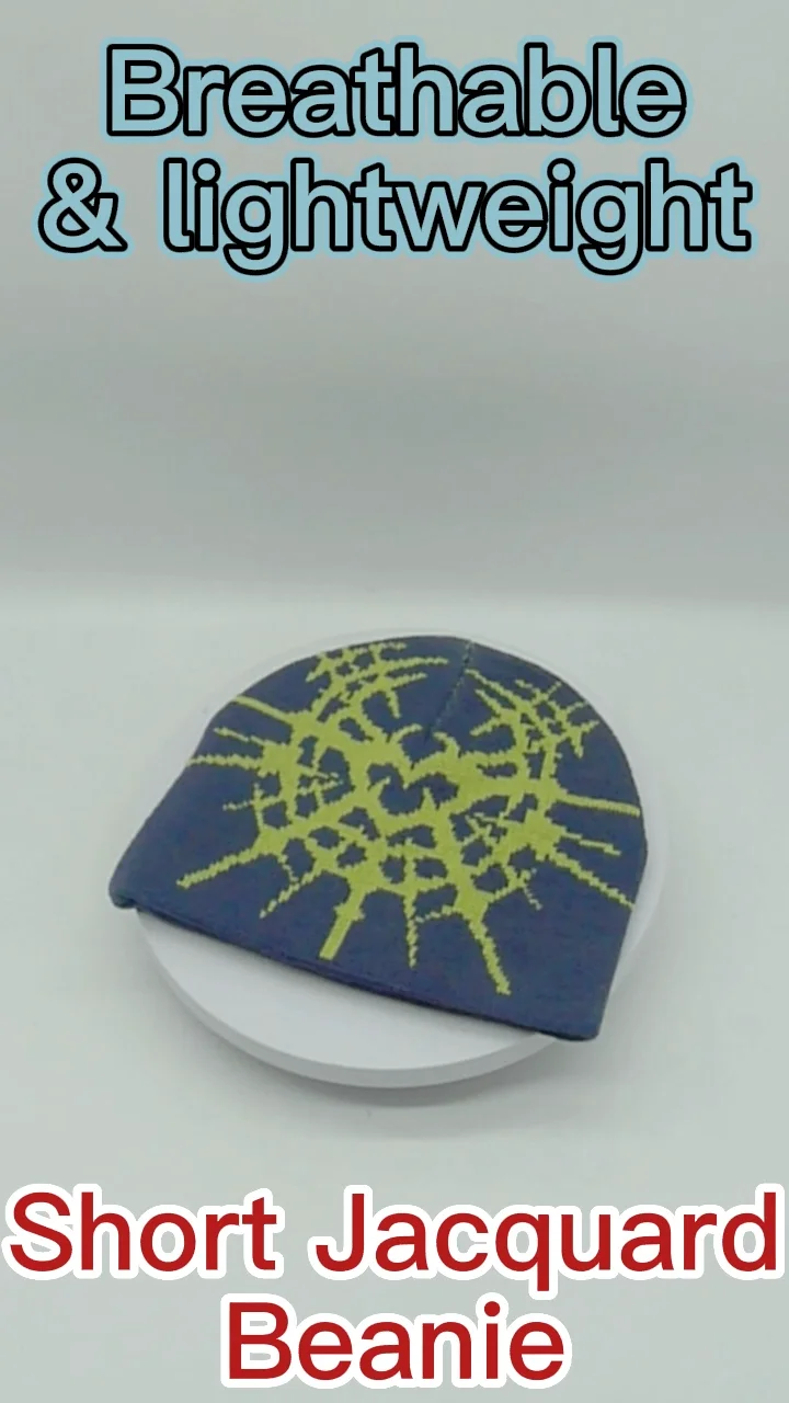 Unisex Reversible Beanie Winter Knitted Sports Beanies Cuffless Skull ...