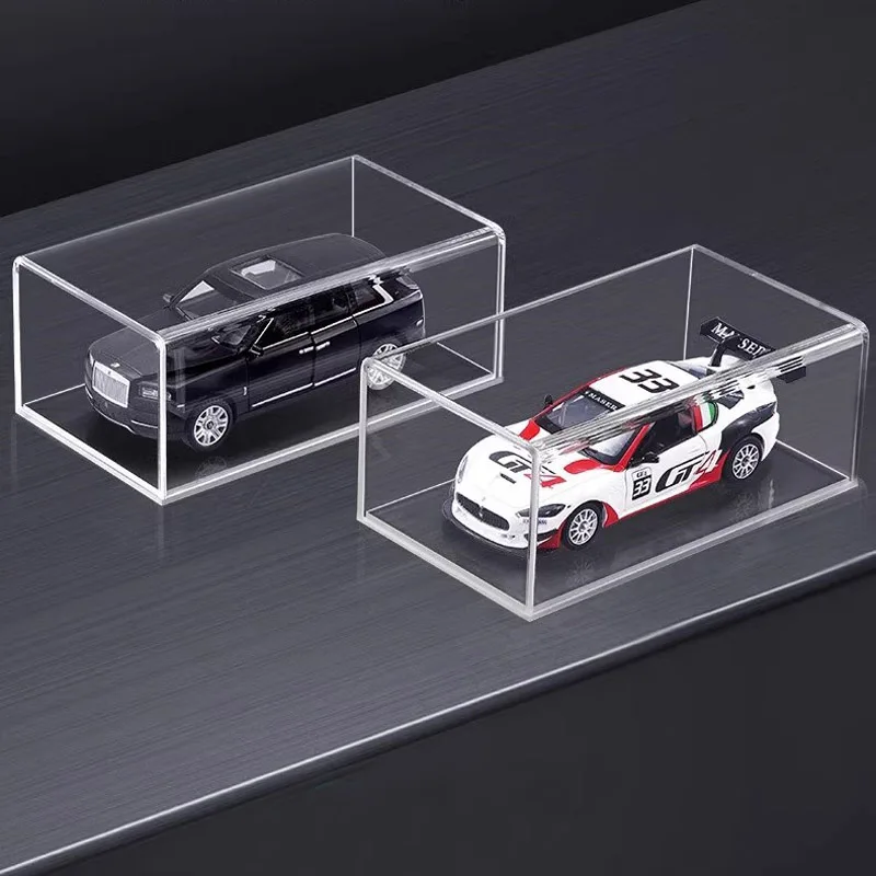 Clear Acrylic Model Car Display case 1:64 1:32 1:24 1:18 Scale Car ...