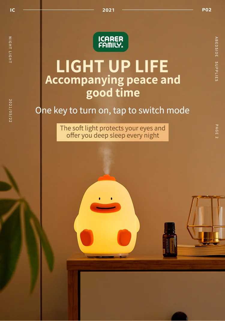 ICARER FAMILY Duck Rechargeable Humidifiers - Cute Air Humidifier