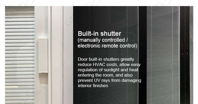 Exterior Thermal Break Heavy Duty Aluminium Glass Doors