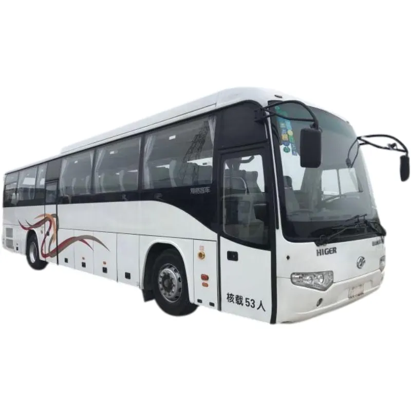 Used Higer Luxury Bus Euro Iv Double Doors 53 Seater Diesel Bus Left ...
