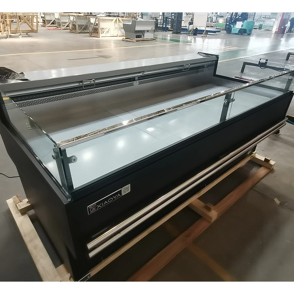 Curved Single-Temperature Refrigerated Display Case for Meat